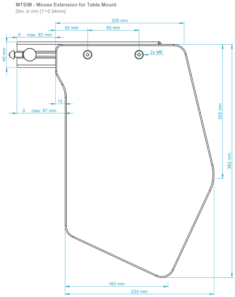 Mouse Extension for Desk Mount – MTSIM – MONSTERTECH