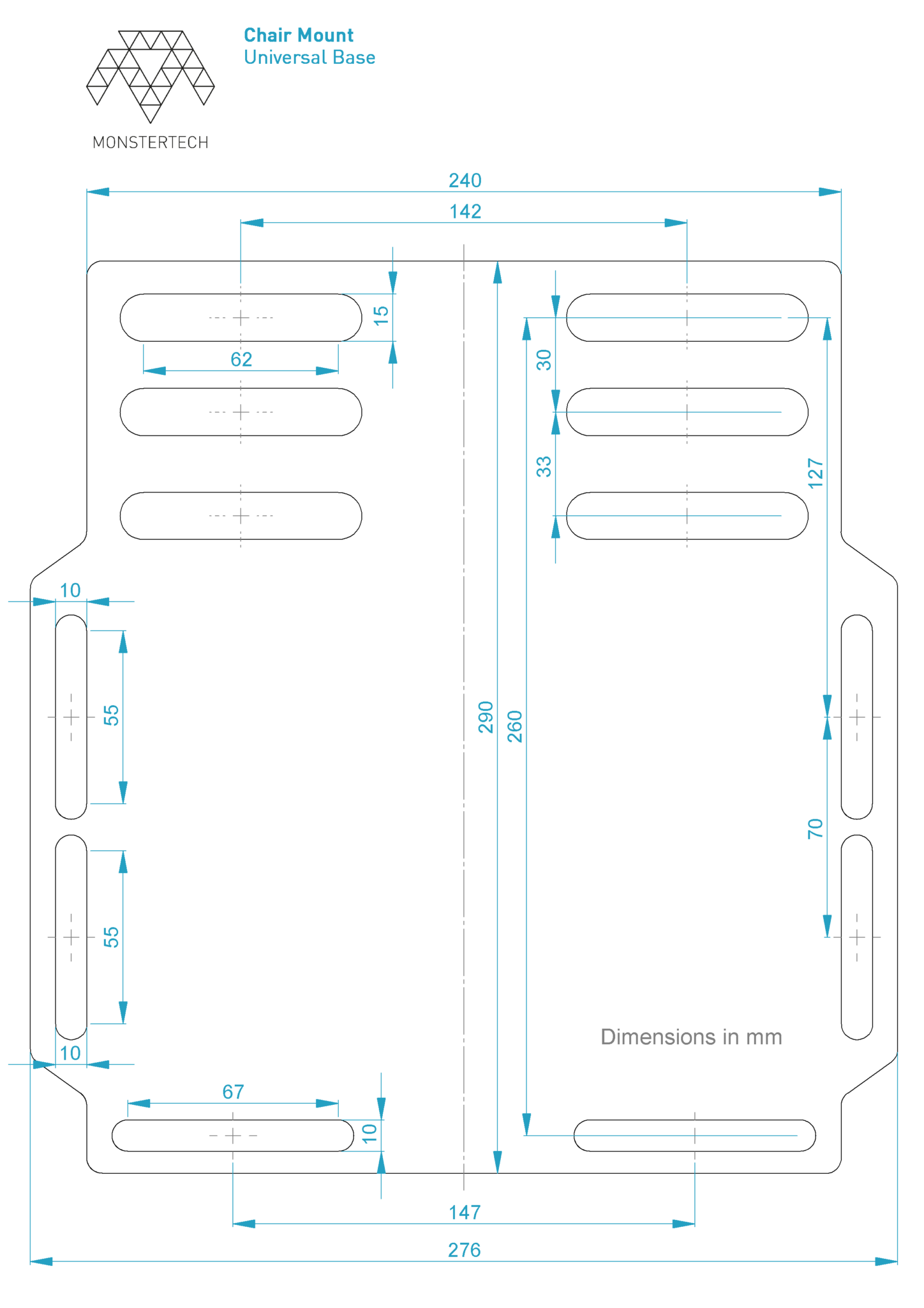Universal Base Chair Mount – MTSIM – MONSTERTECH