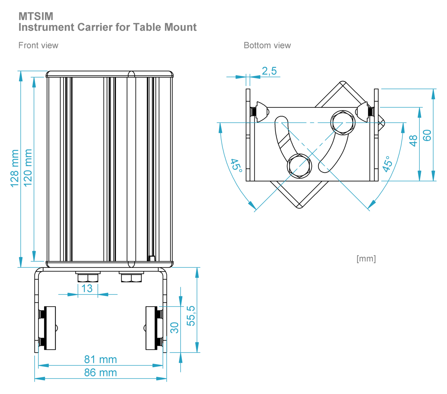 Instrument Carrier for Desk Mount – MTSIM – MONSTERTECH