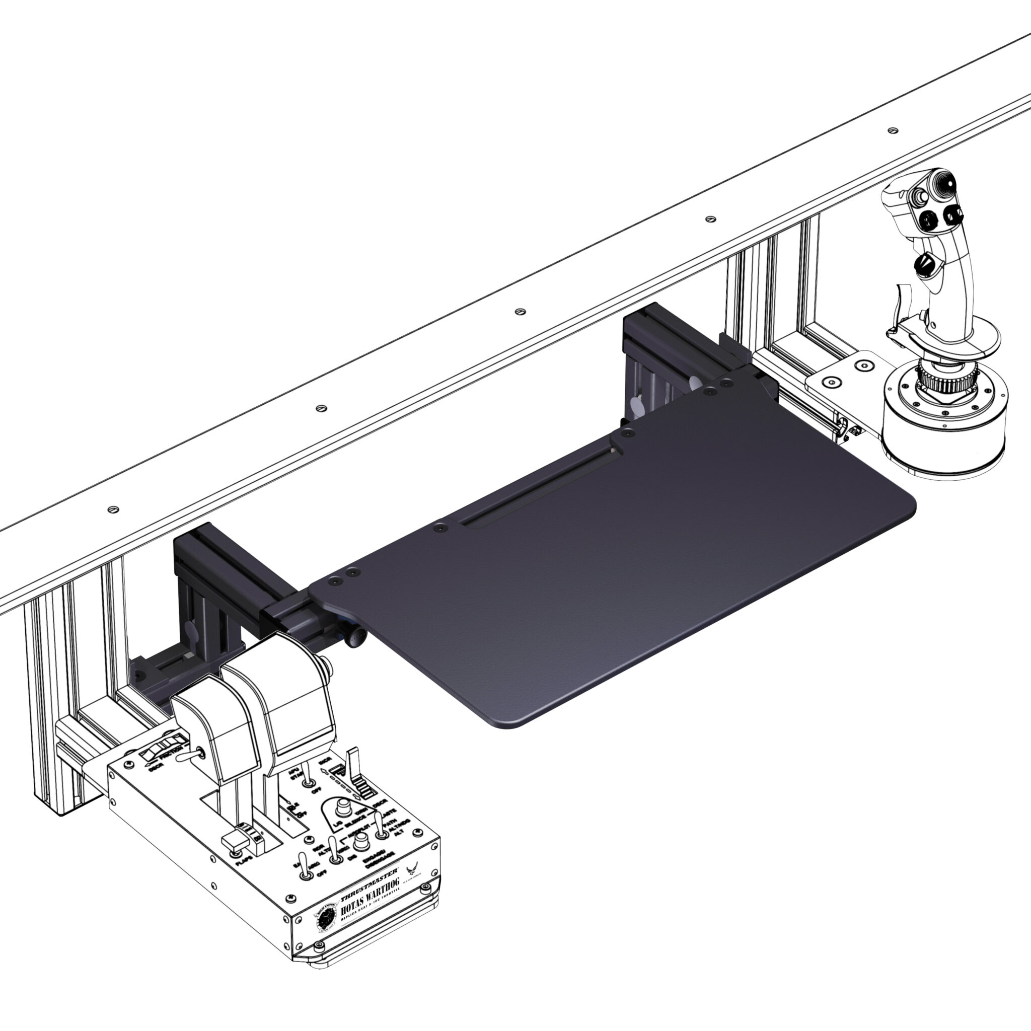 Joystick / HOTAS Rail Mount – MTSIM – MONSTERTECH